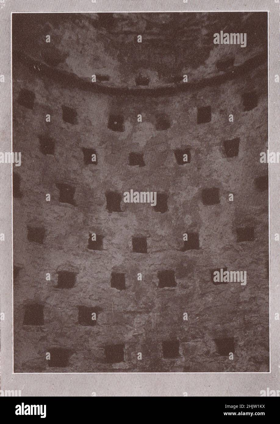 Interior of Dovecot, Manorbier Castle. Pembrokeshire (1913 Stock Photo ...