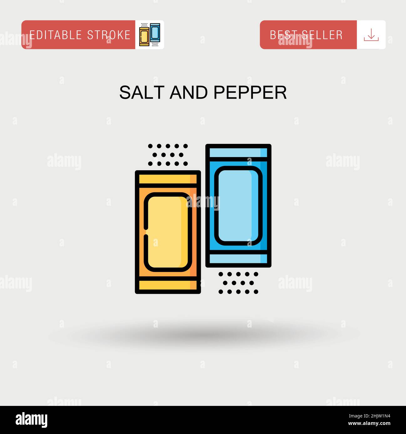 Salt and pepper Simple vector icon Stock Vector Image & Art - Alamy