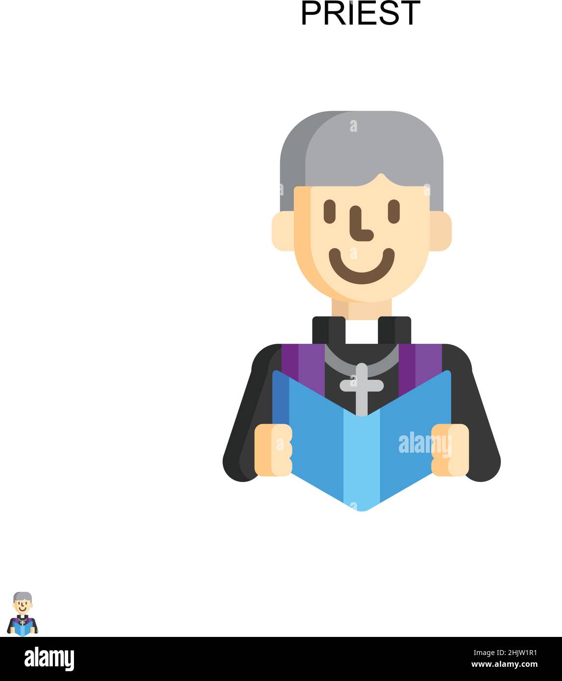 Caucasian male priest Stock Vector Images - Alamy