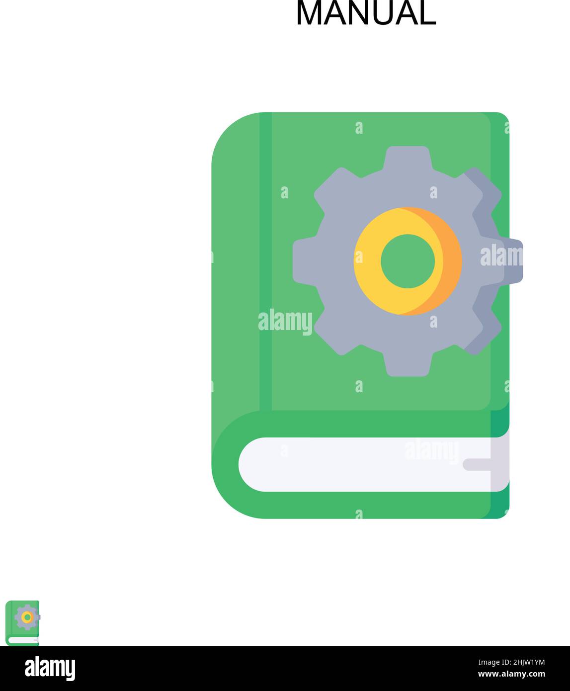 Manual Simple vector icon. Illustration symbol design template for web ...