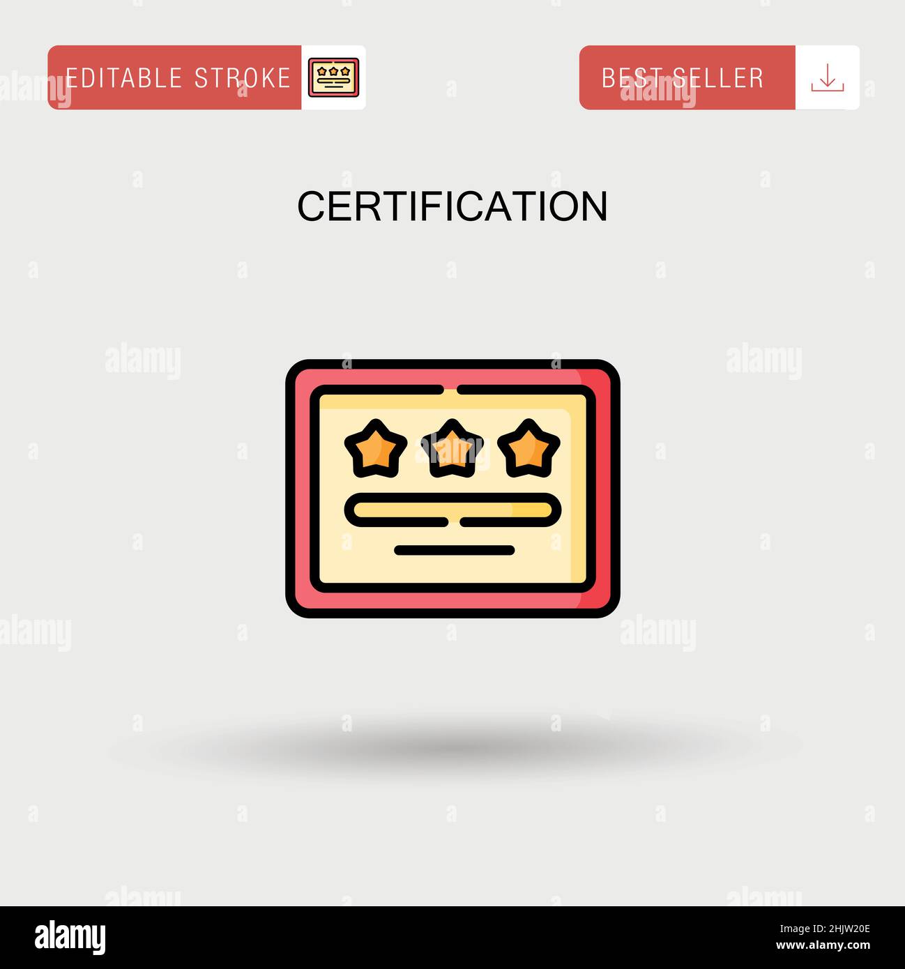 Certification Simple vector icon Stock Vector Image & Art - Alamy
