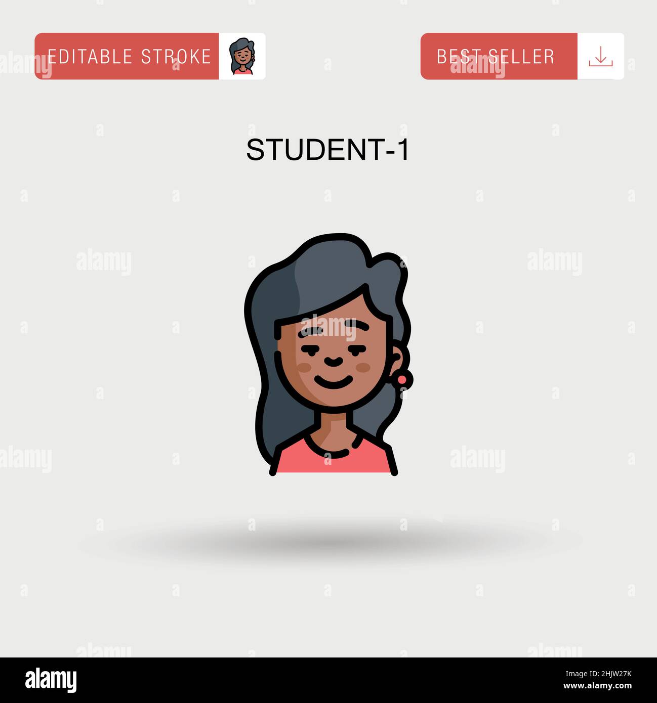 Student-1 Simple vector icon Stock Vector Image & Art - Alamy