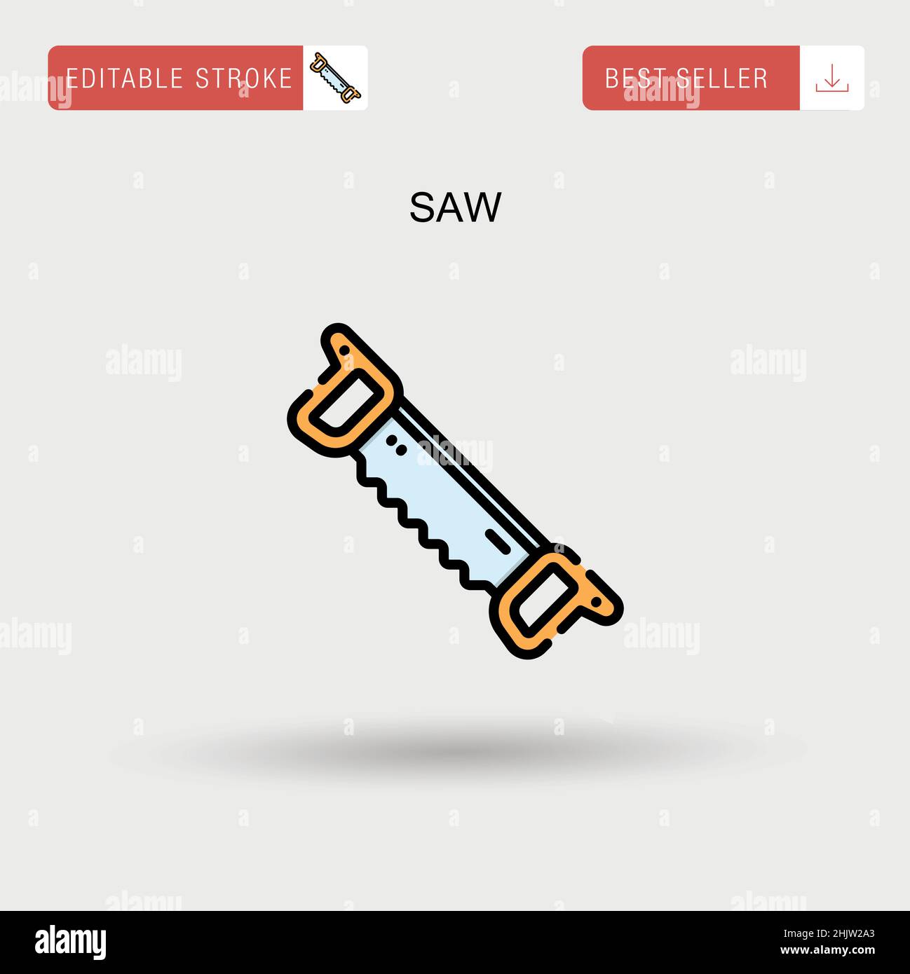 Saw Simple vector icon Stock Vector Image & Art - Alamy