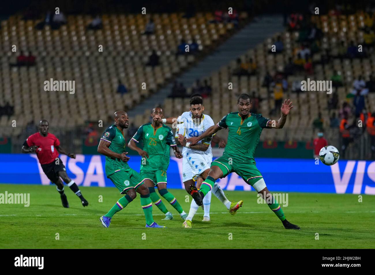 Yaoundé, Cameroon, January, 10, 2022: Denis Bouanga of Gabon during ...