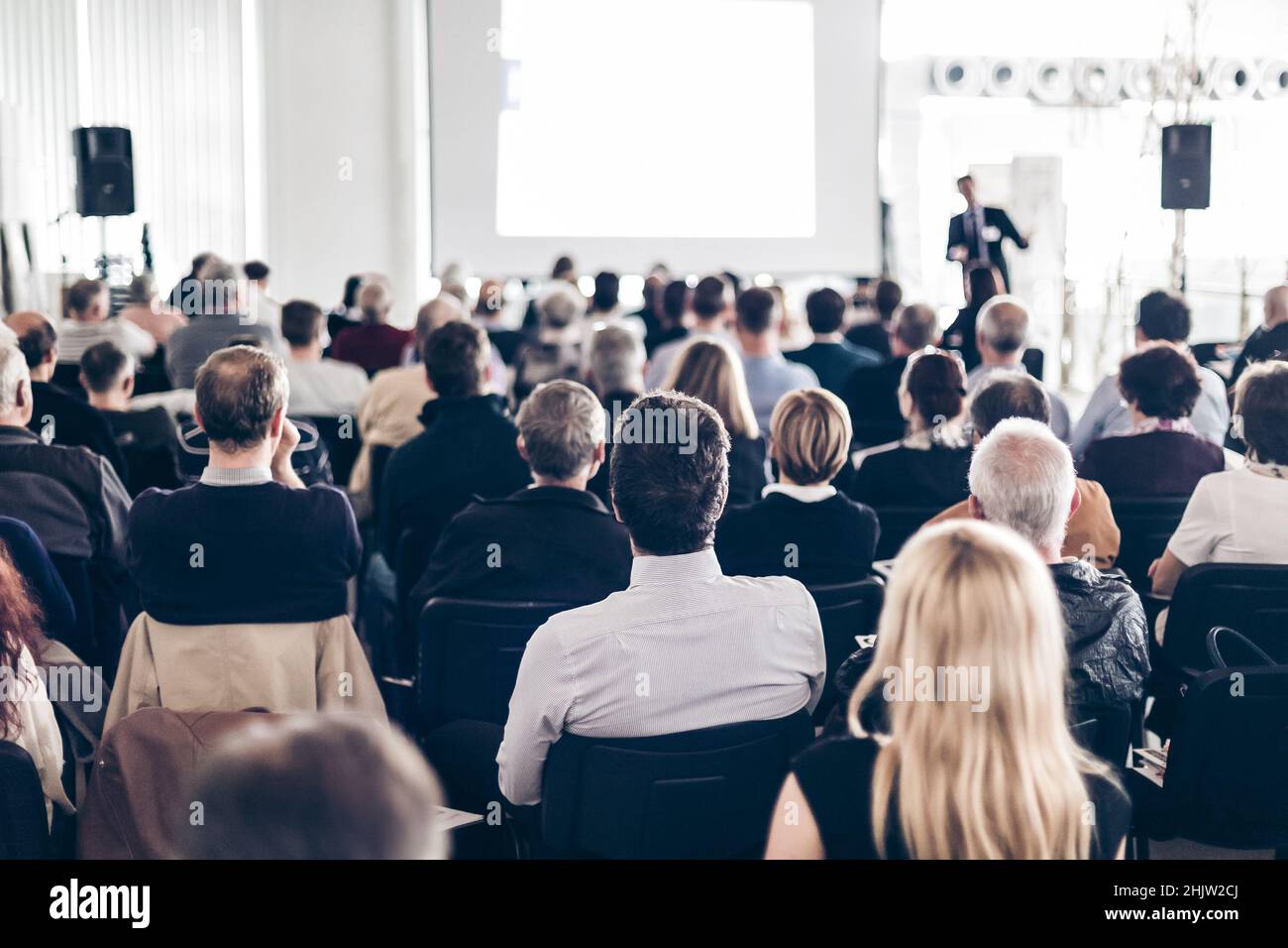 Audience in the lecture hall Stock Photo - Alamy