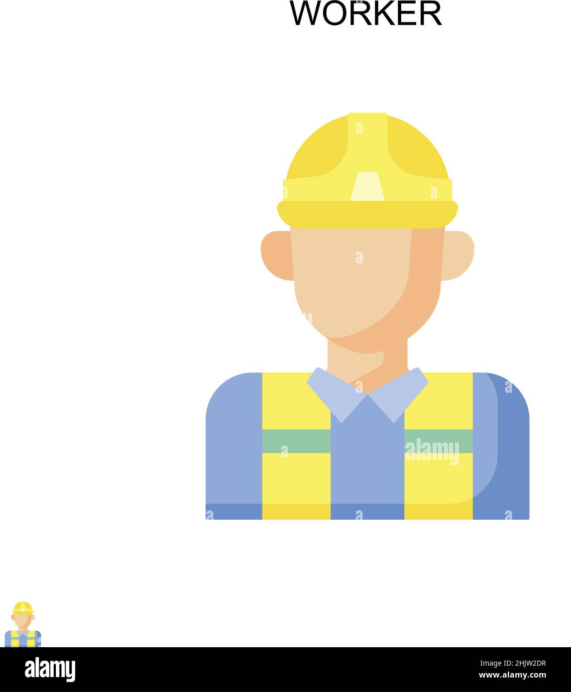 Worker Simple vector icon. Illustration symbol design template for web ...