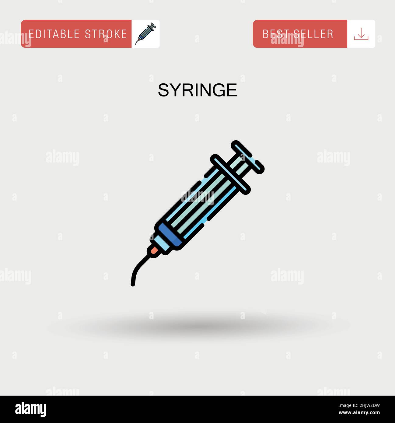 Medical symbol syringe vial vector hi-res stock photography and images ...