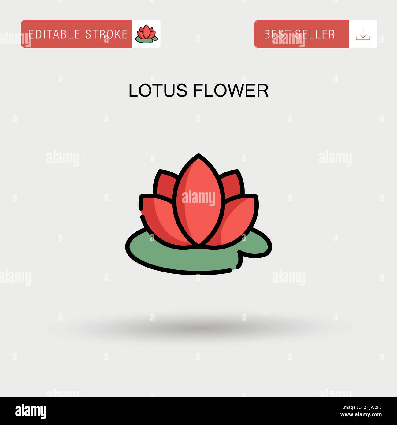 Lotus flower Simple vector icon Stock Vector Image & Art - Alamy