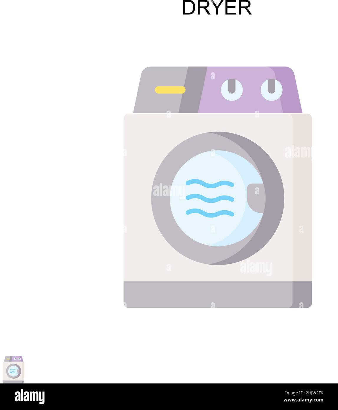 Dryer Simple vector icon. Illustration symbol design template for web ...