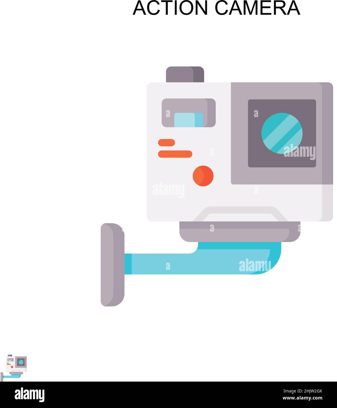 Action camera Simple vector icon. Illustration symbol design template ...