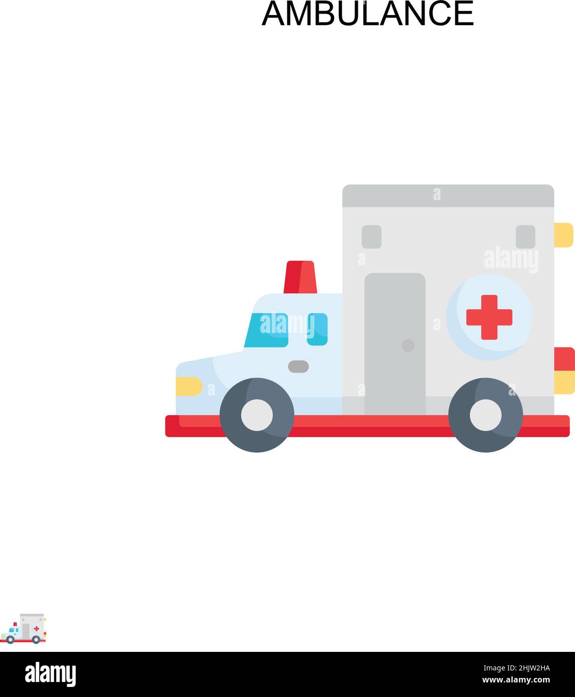 Ambulance Simple vector icon. Illustration symbol design template for ...