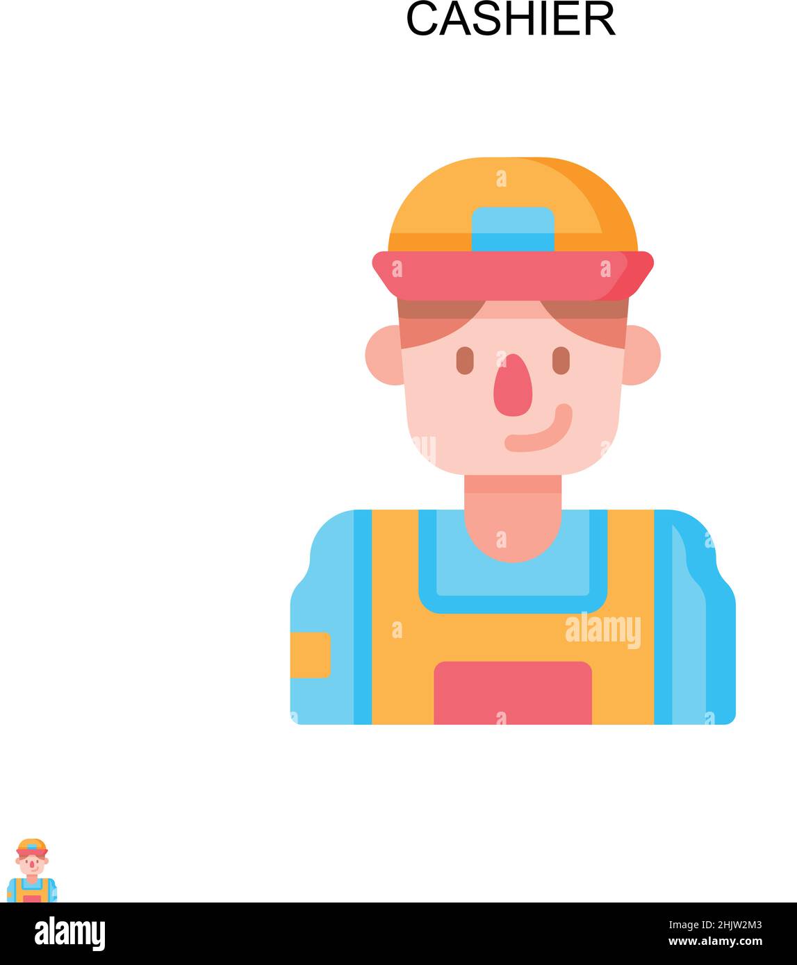 Cashier Simple vector icon. Illustration symbol design template for web ...