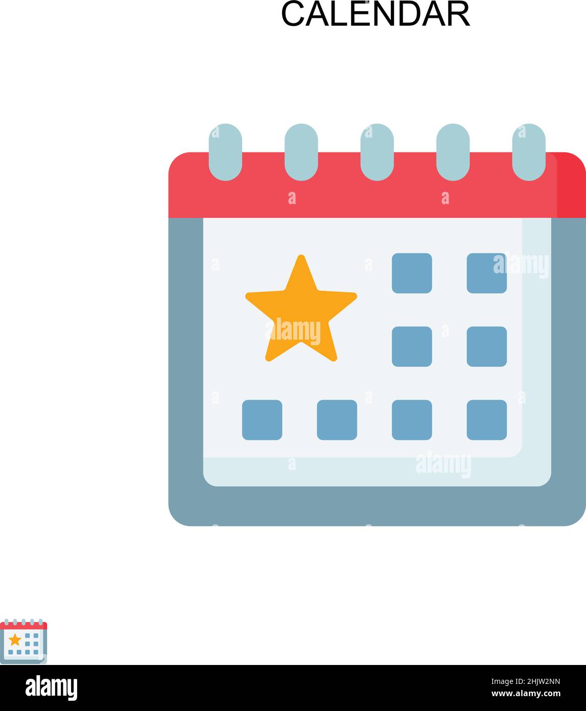 Calendar Simple vector icon. Illustration symbol design template for ...