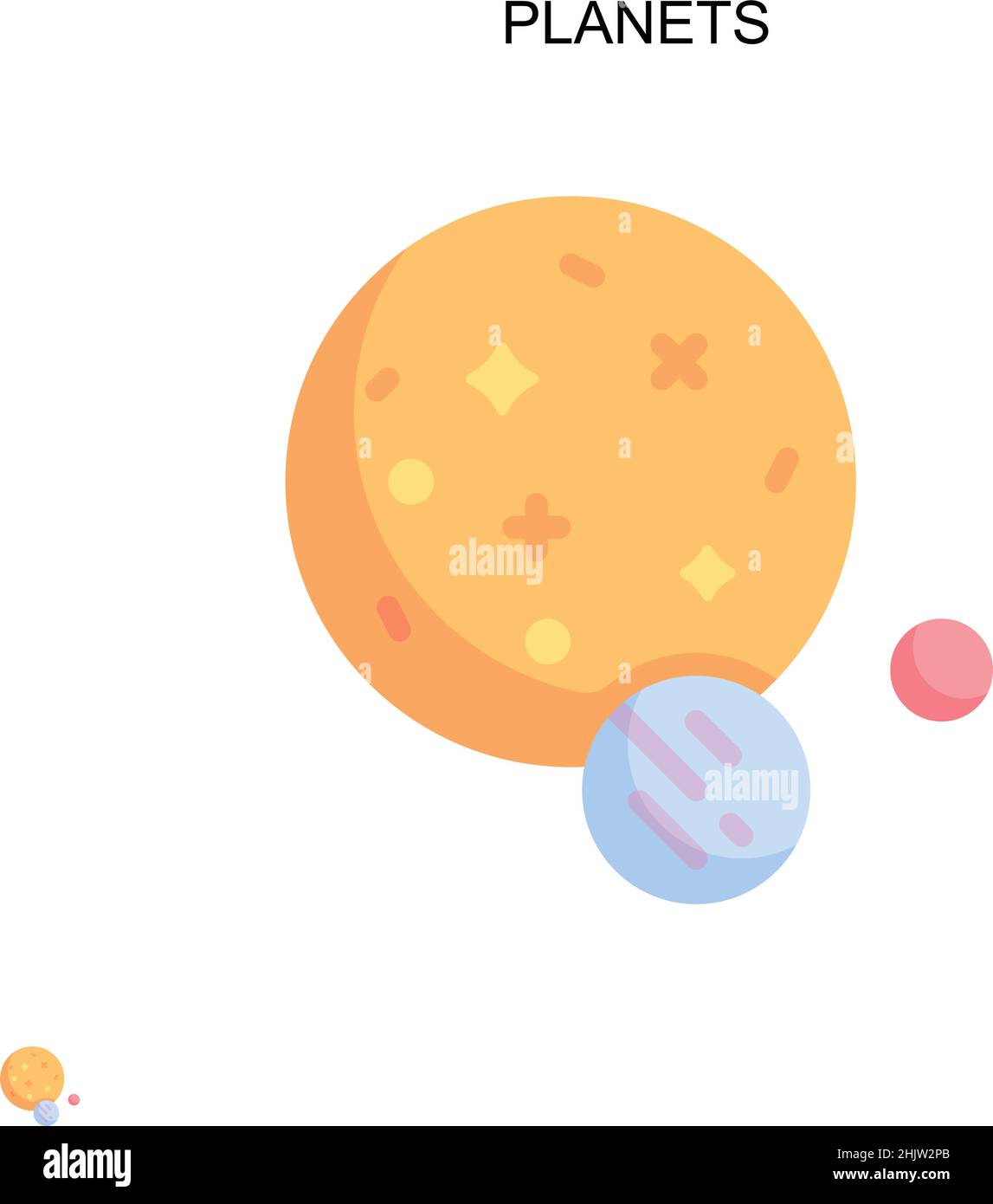 Planets Simple vector icon. Illustration symbol design template for web ...