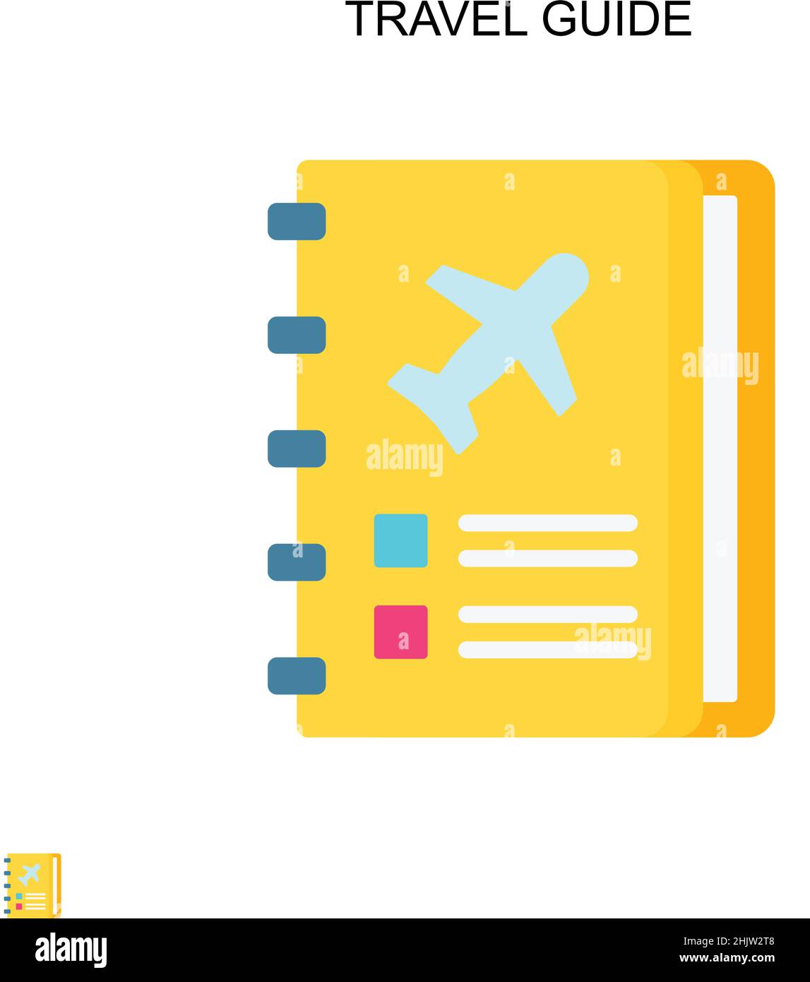 Travel guide Simple vector icon. Illustration symbol design template ...