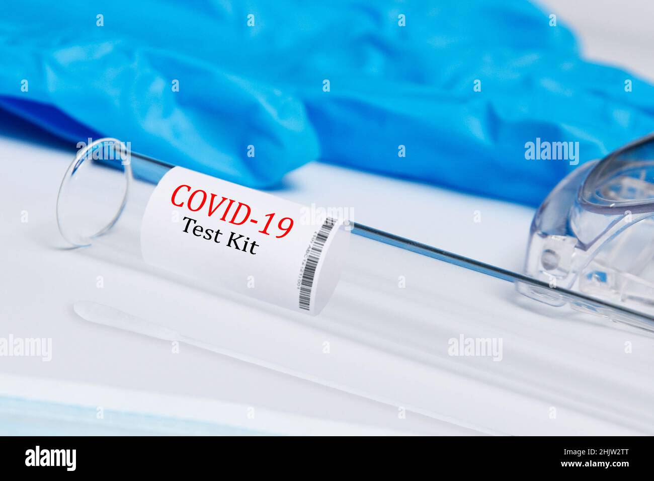 Kit tested Covid-19 , Coronavirus symptoms medical concept with PPE and ...