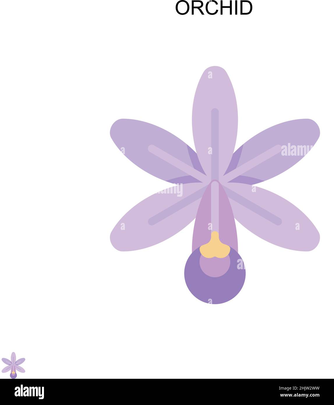 Orchid Simple vector icon. Illustration symbol design template for web ...