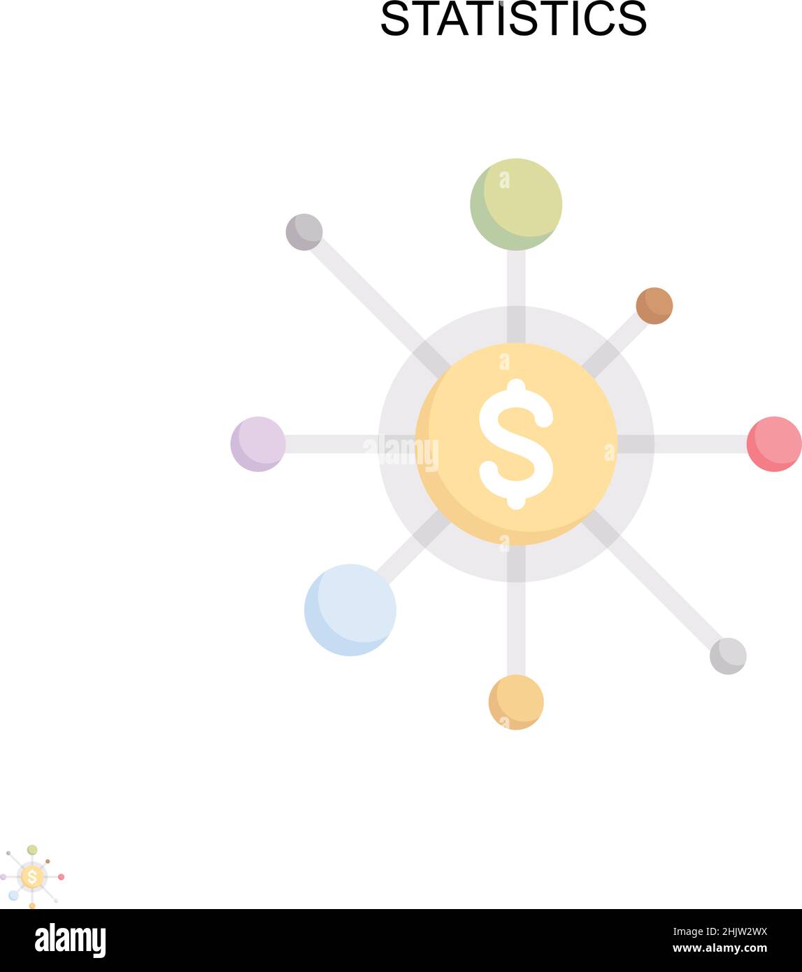Statistics Simple vector icon. Illustration symbol design template for ...