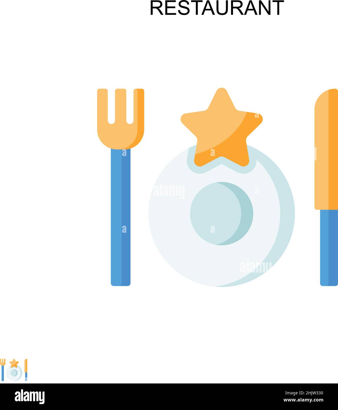 Restaurant Simple vector icon. Illustration symbol design template for ...