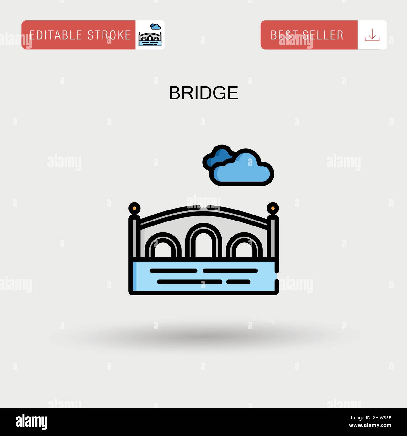 Bridge Simple vector icon Stock Vector Image & Art - Alamy