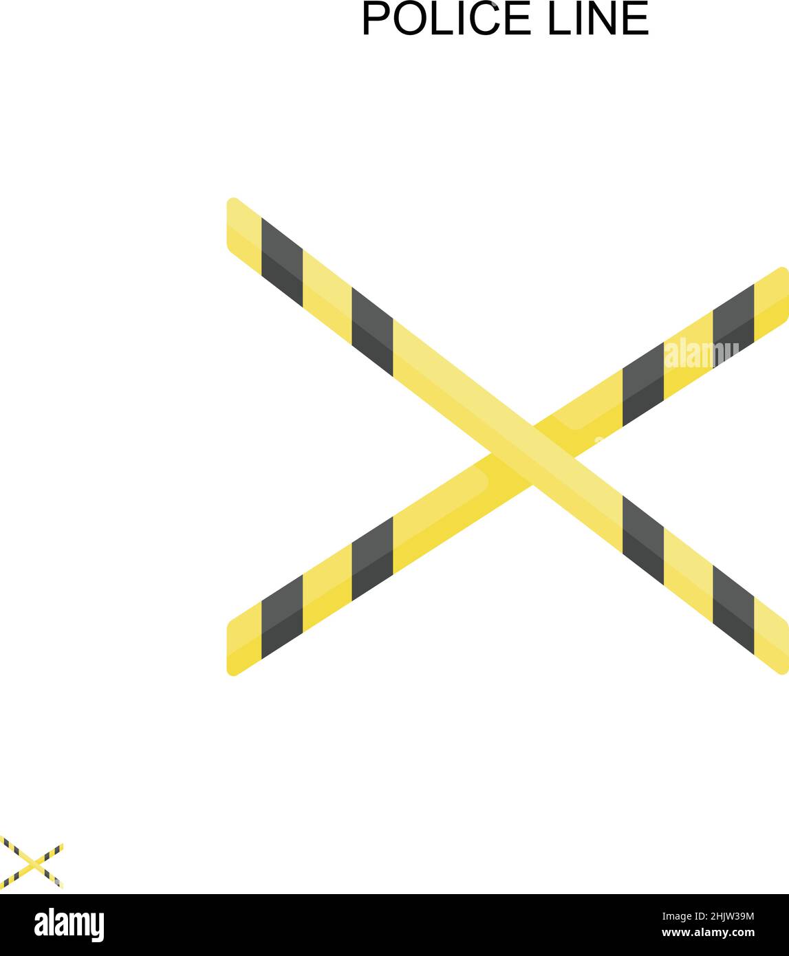 Police line Simple vector icon. Illustration symbol design template for ...