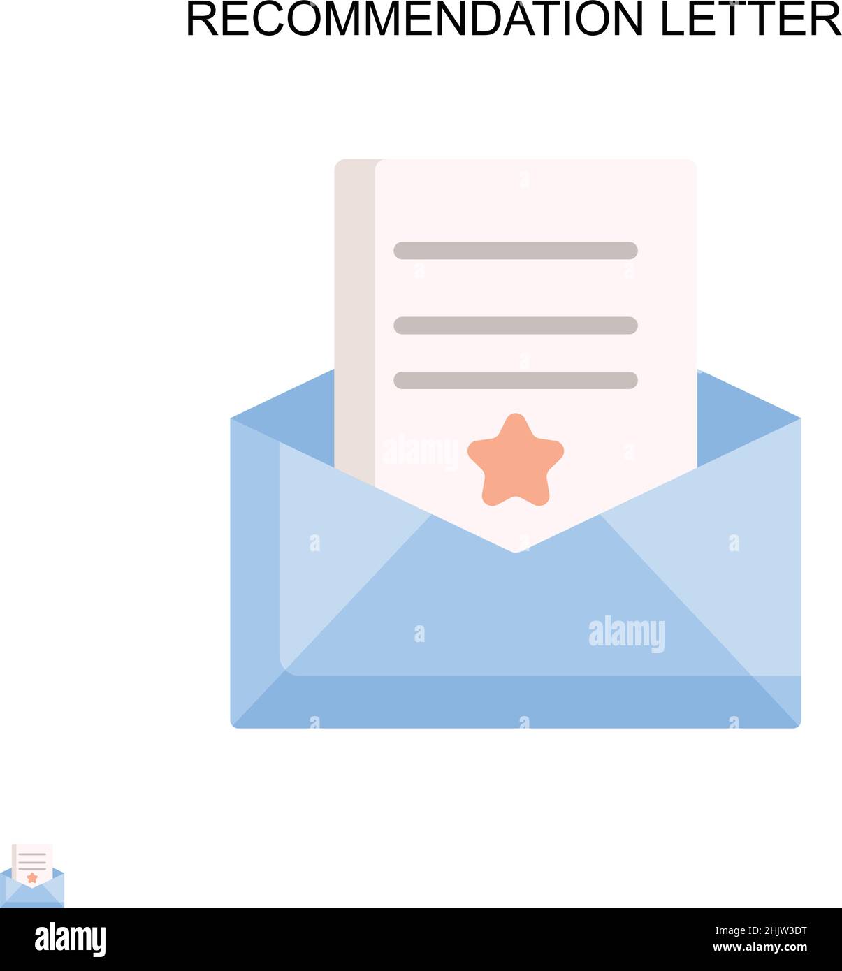 Recommendation letter Simple vector icon. Illustration symbol design ...