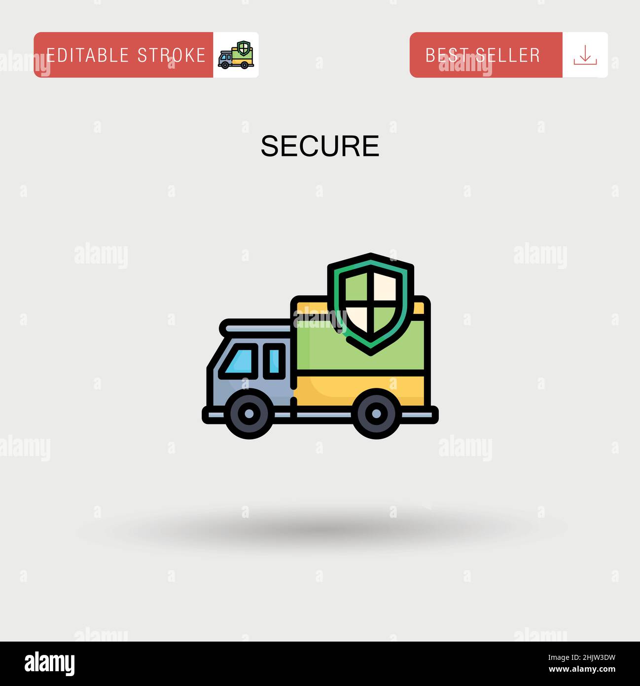 Secure Simple vector icon Stock Vector Image & Art - Alamy