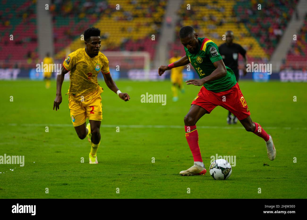 Yaoundé, Cameroon, January, 13, 2022: Karl Toko Ekambi of Cameroon and ...
