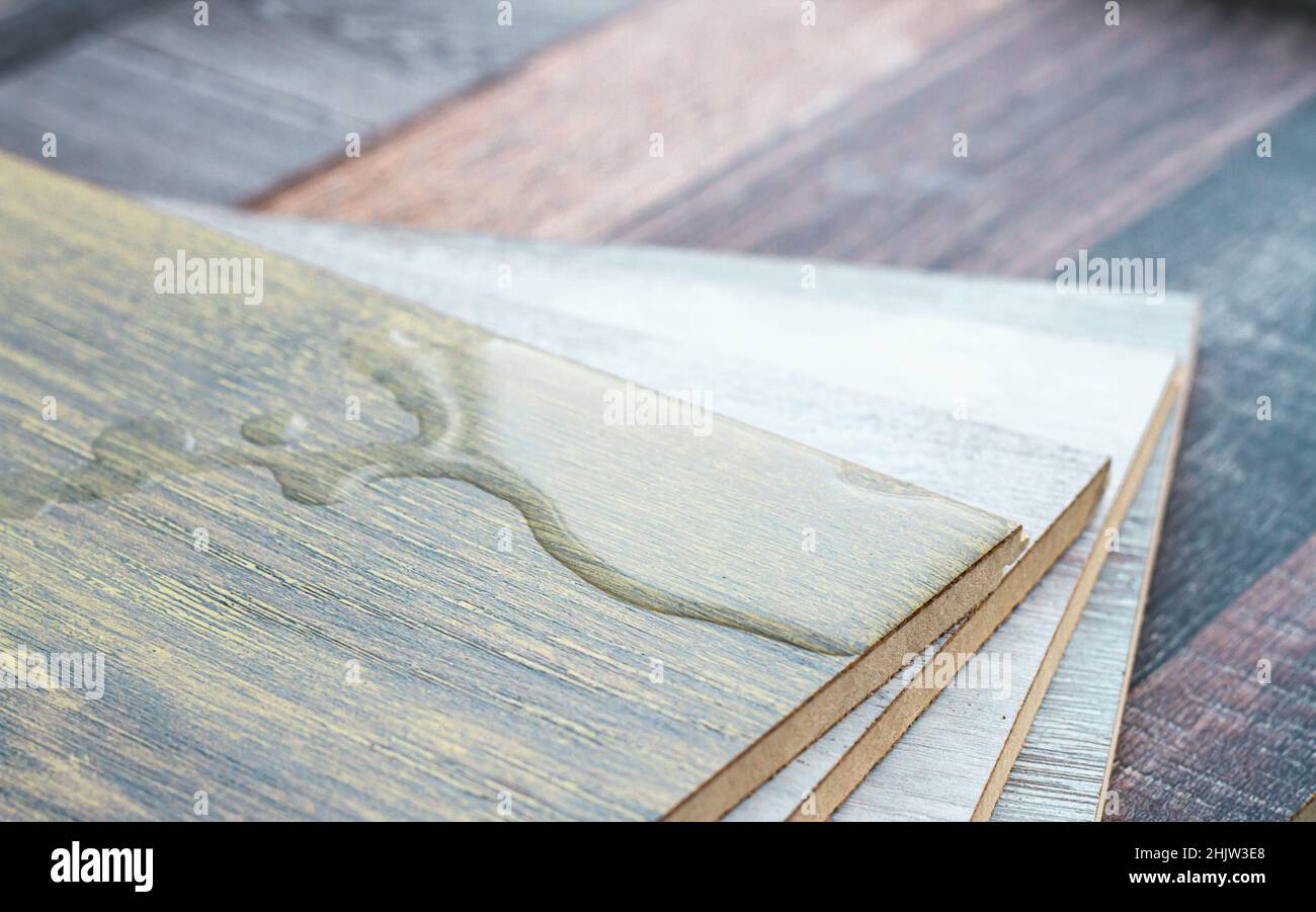 Laminate and water. Waterproof laminate. Wooden floors are impervious ...