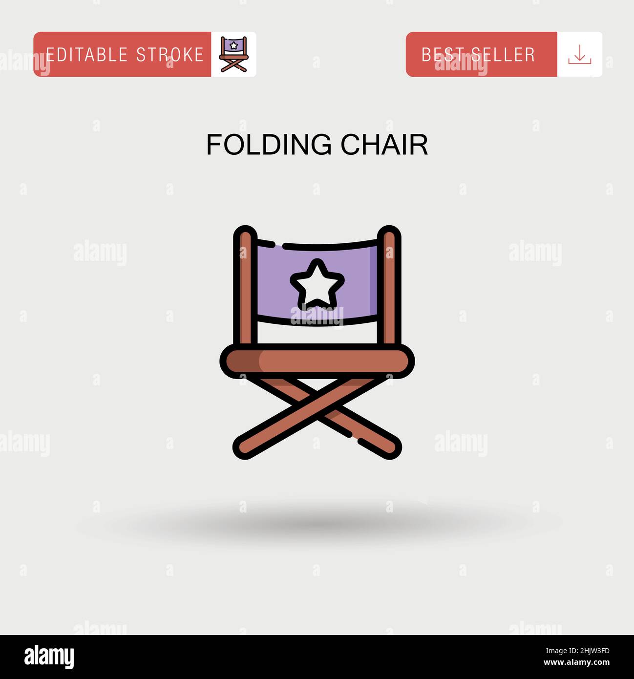 Folding chair Simple vector icon Stock Vector Image & Art - Alamy