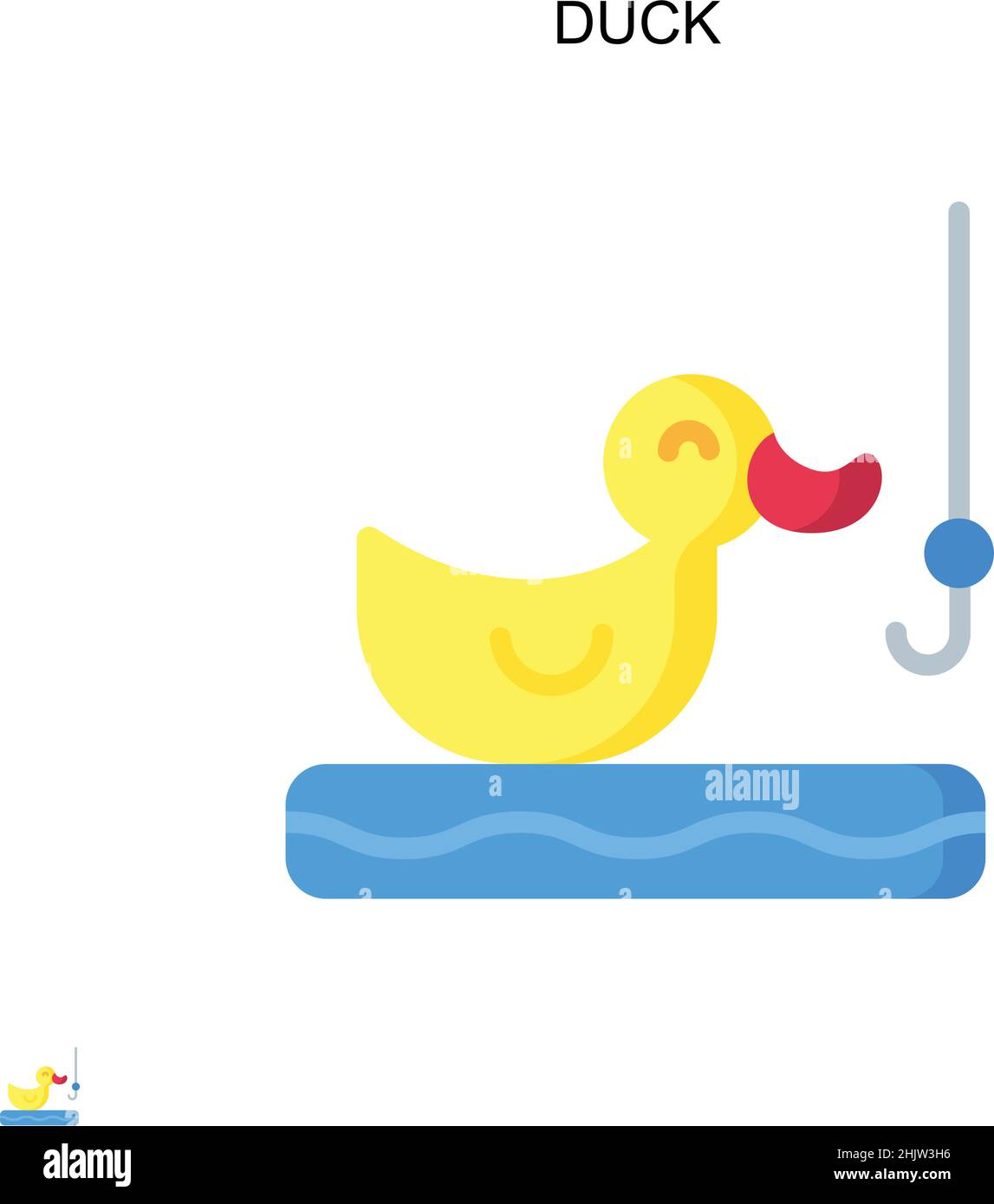 Duck Simple vector icon. Illustration symbol design template for web ...