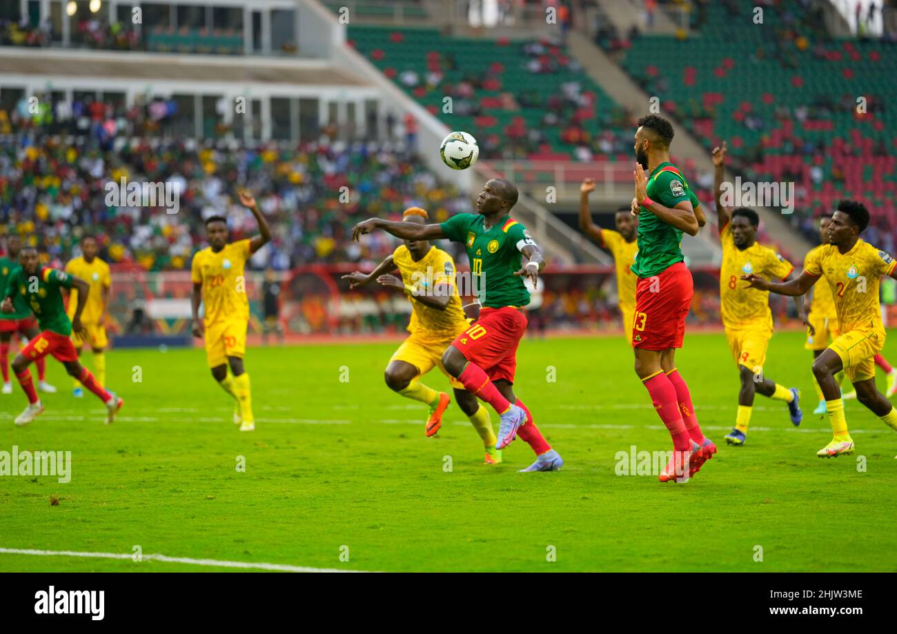 Yaoundé, Cameroon, January, 13, 2022: Vincent Aboubakar of Cameroon ...