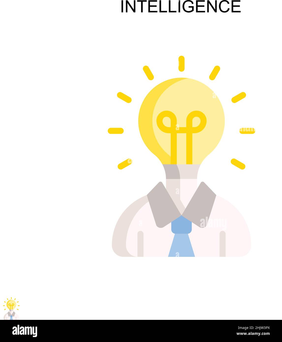 Intelligence Simple vector icon. Illustration symbol design template ...