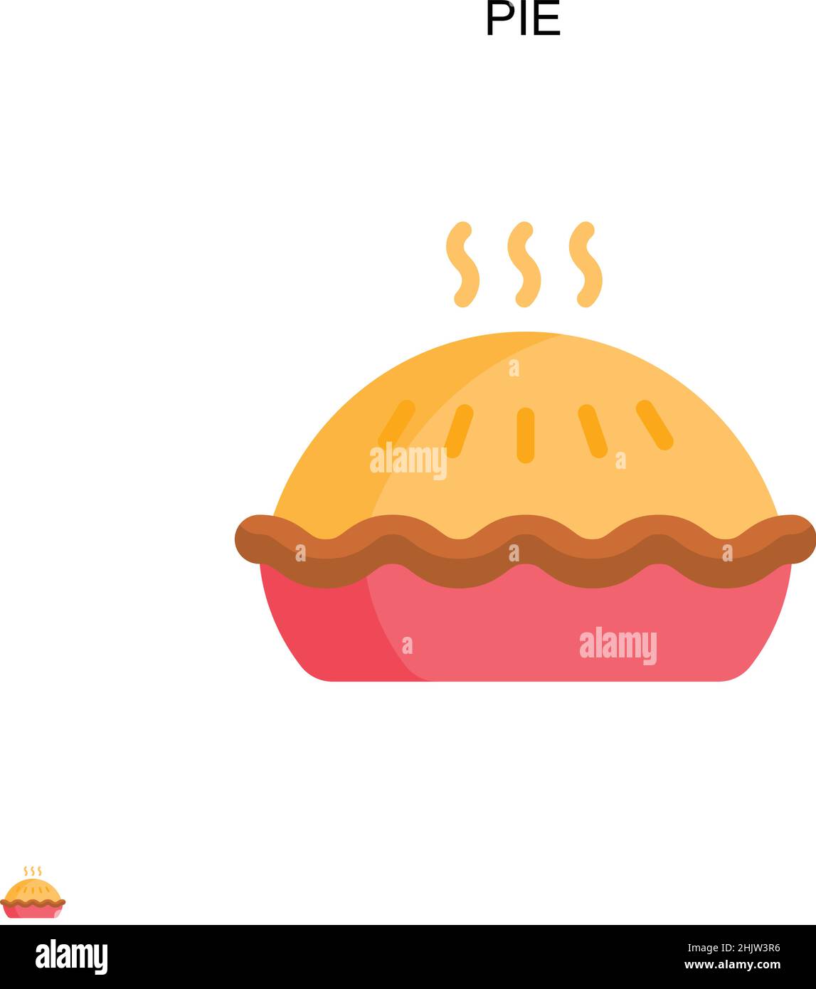 Pie Simple vector icon. Illustration symbol design template for web ...