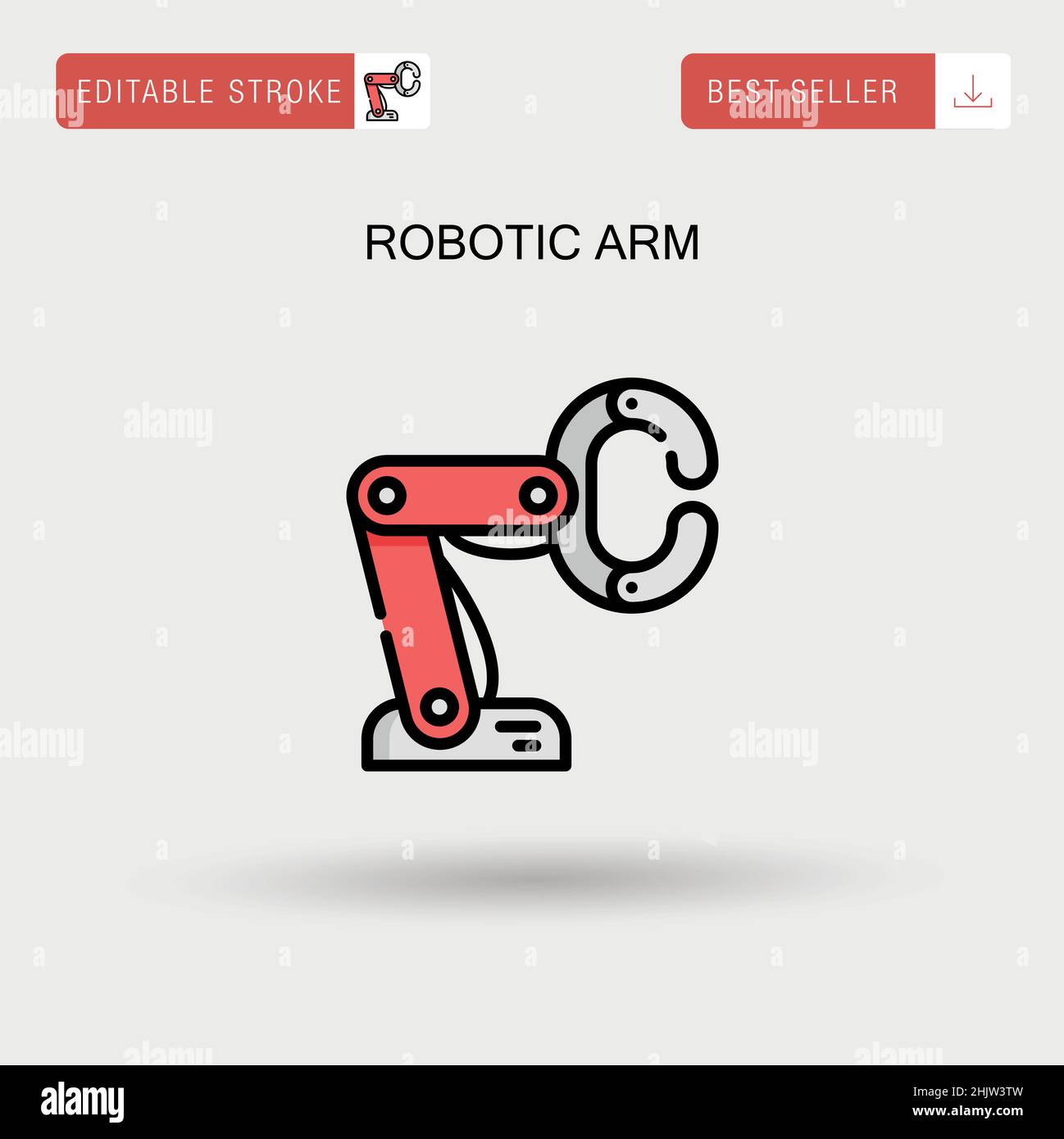 Robotic arm Simple vector icon Stock Vector Image & Art - Alamy