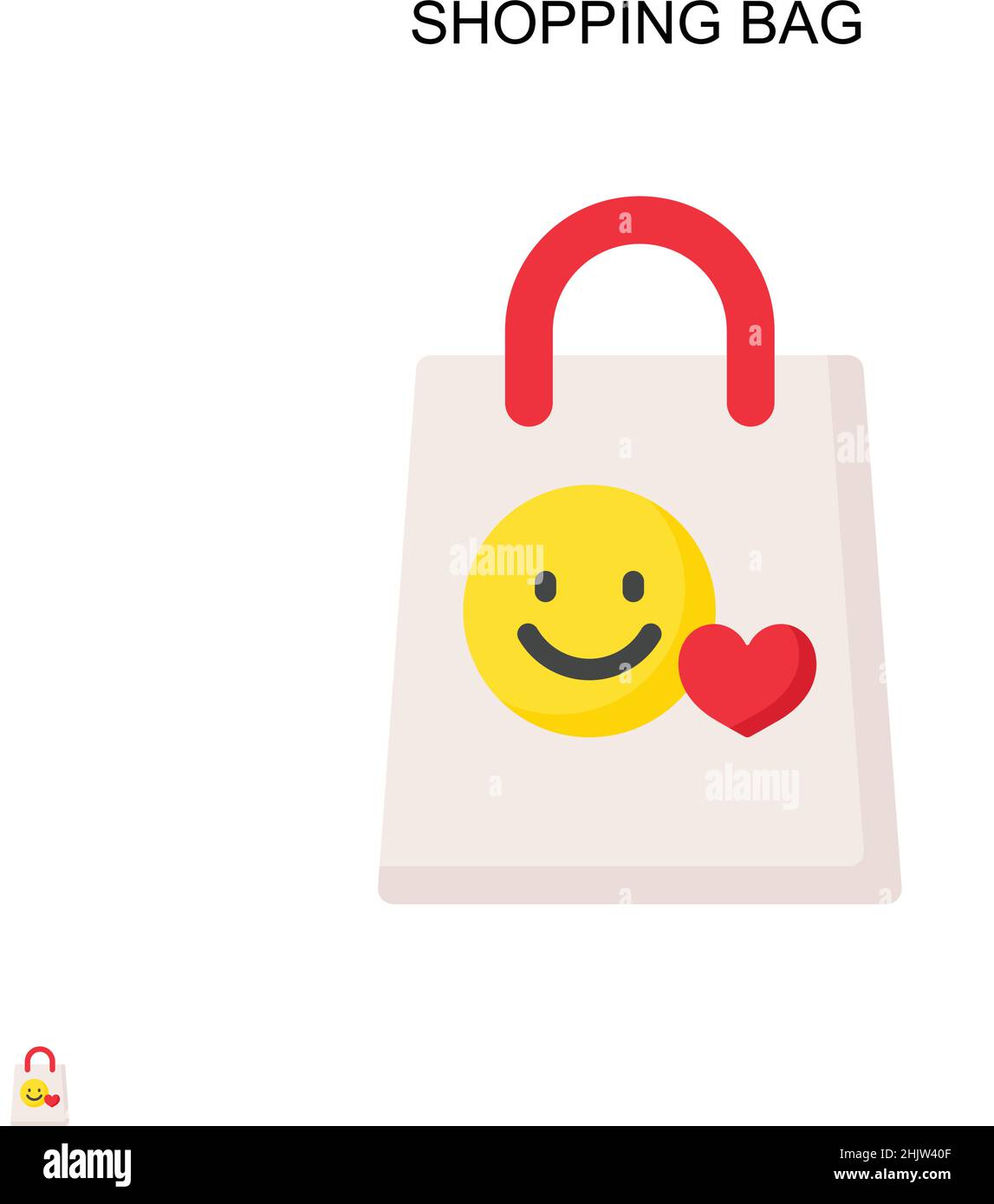 Shopping bag Simple vector icon. Illustration symbol design template ...