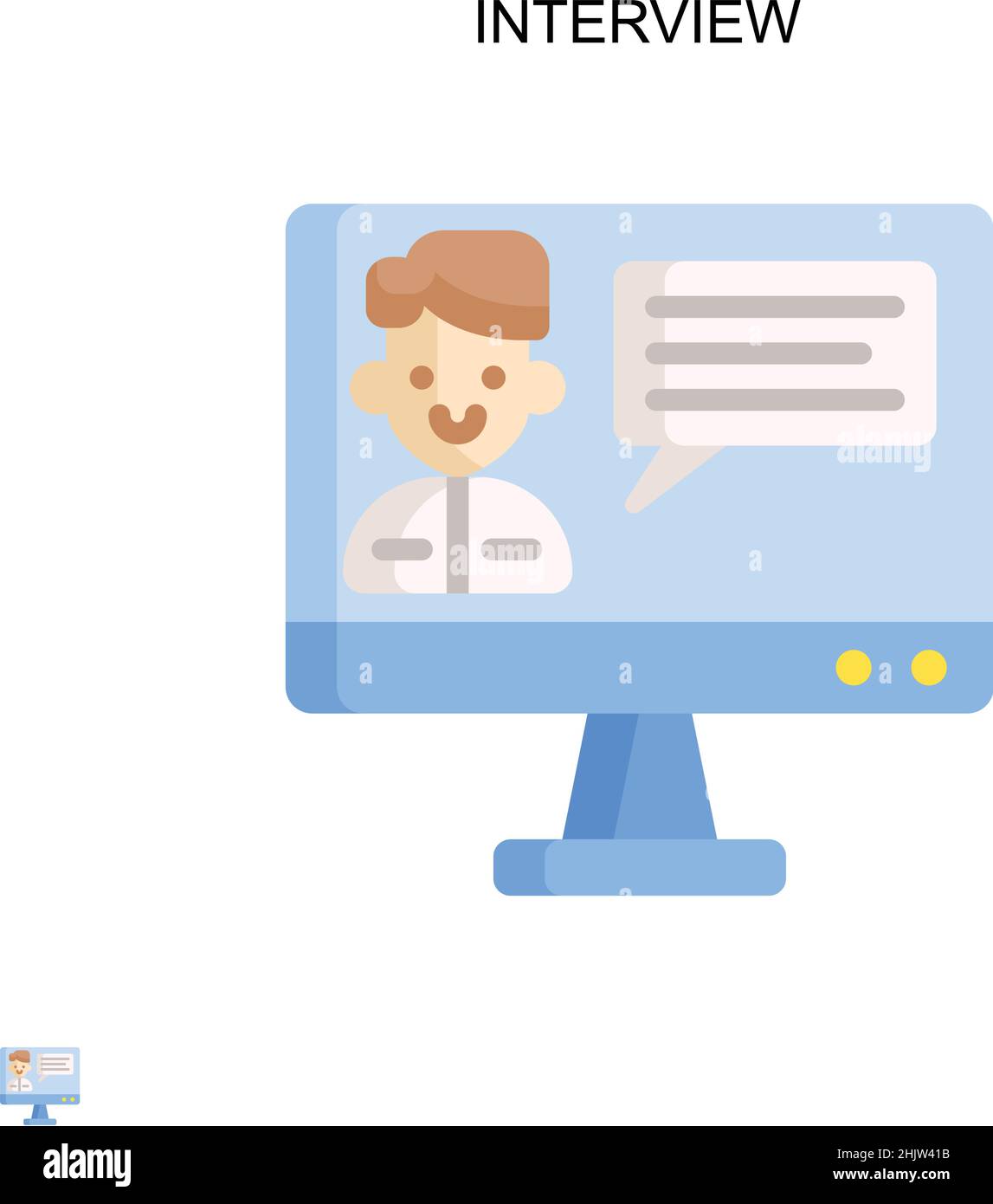 Interview Simple vector icon. Illustration symbol design template for ...