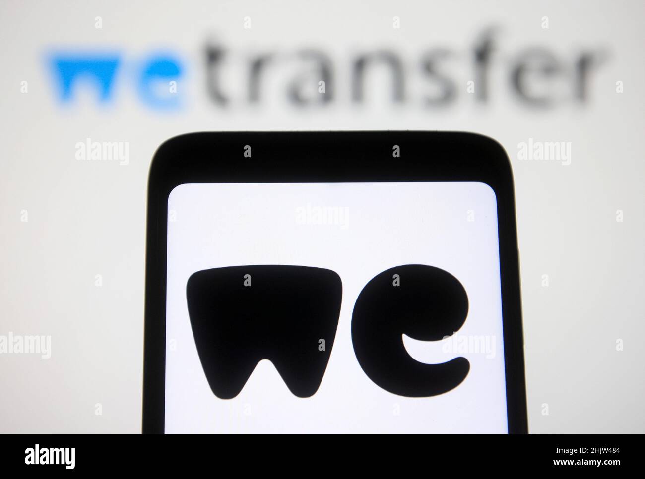 Wetransfer logo hi-res stock photography and images - Alamy