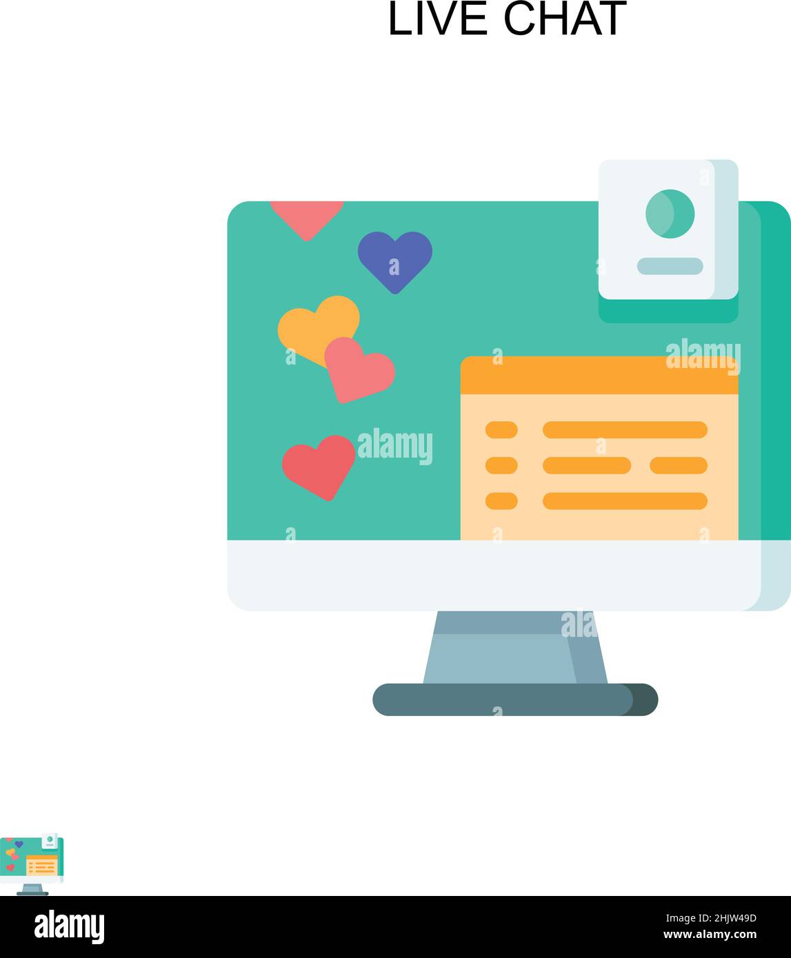 Live chat Simple vector icon. Illustration symbol design template for ...