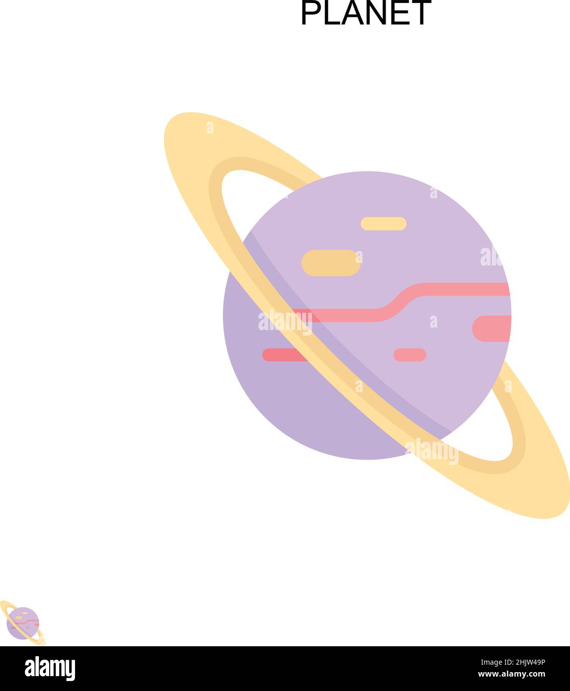 Planet Simple vector icon. Illustration symbol design template for web ...