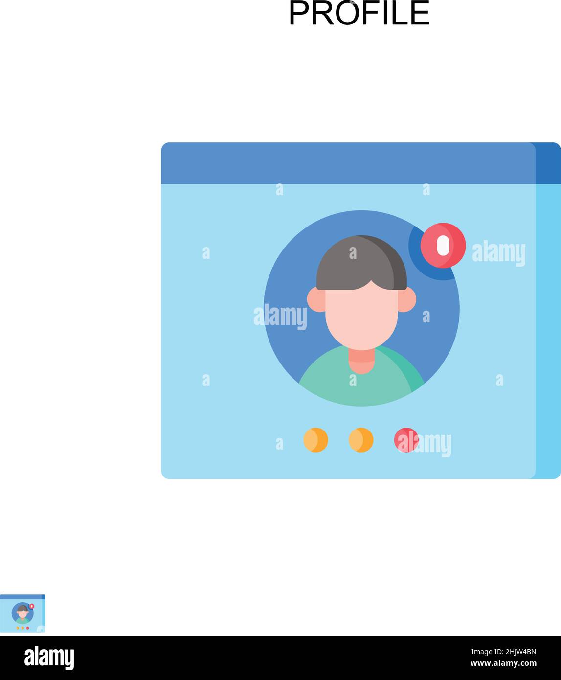 Profile Simple vector icon. Illustration symbol design template for web ...