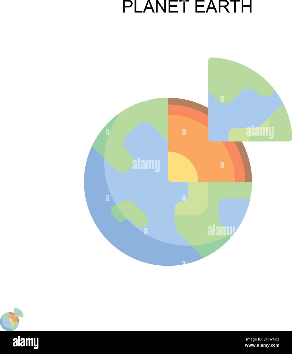 Planet earth Simple vector icon. Illustration symbol design template ...