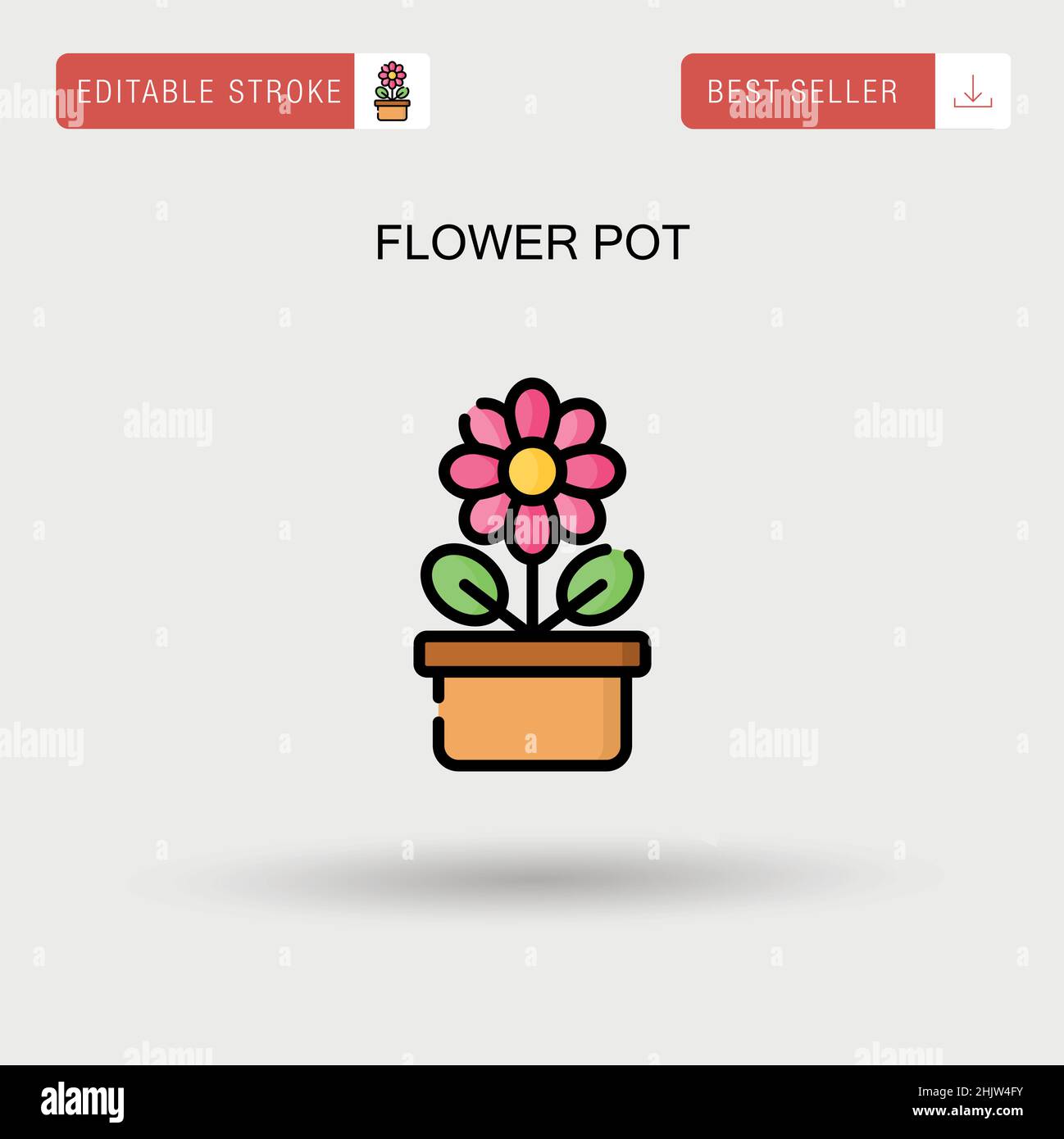 Flowerpot nature Stock Vector Images - Alamy