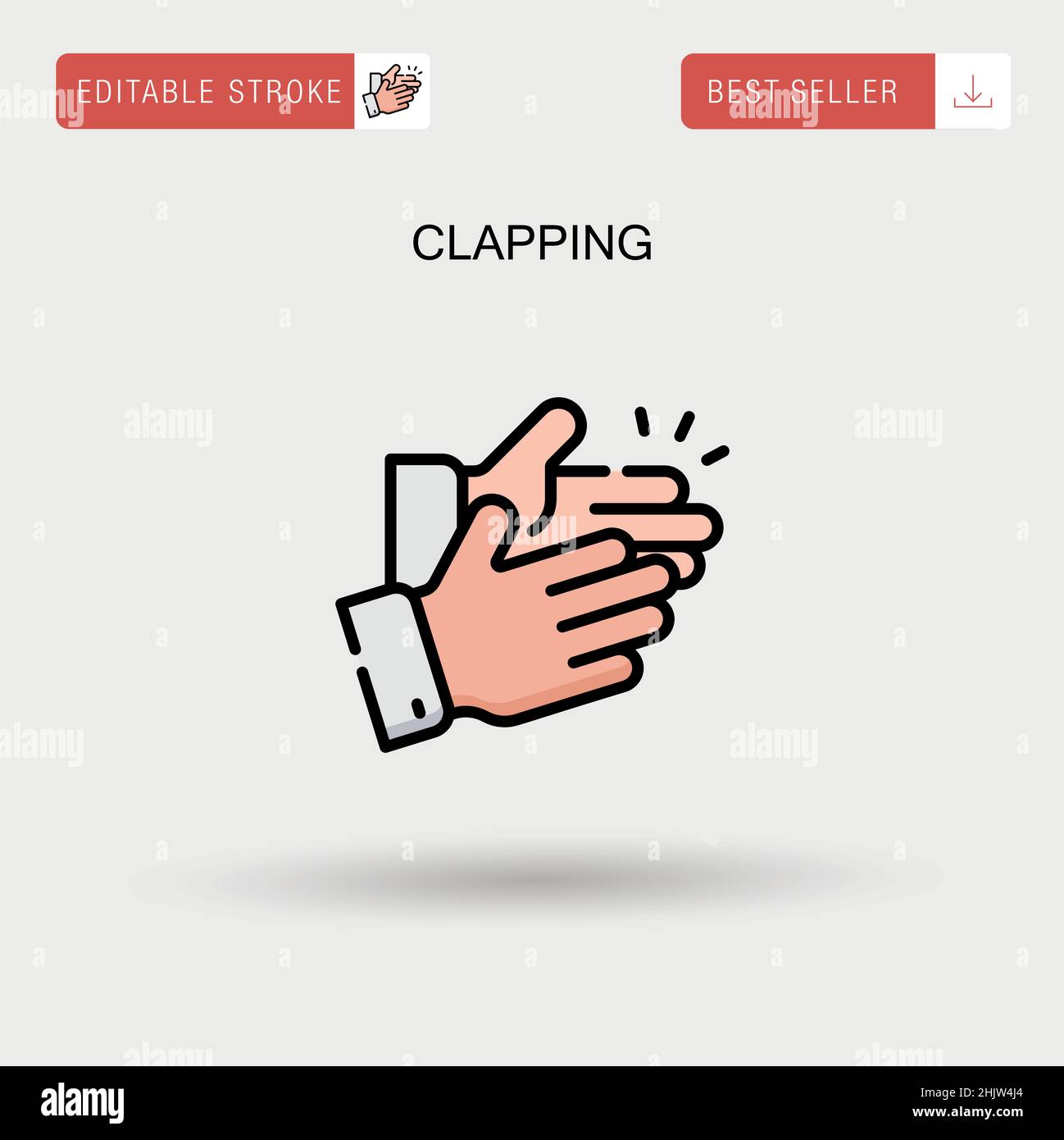Flat applause hands clapping hi-res stock photography and images - Alamy