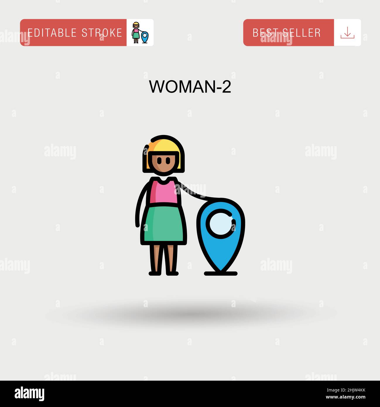 Woman-2 Simple vector icon Stock Vector Image & Art - Alamy