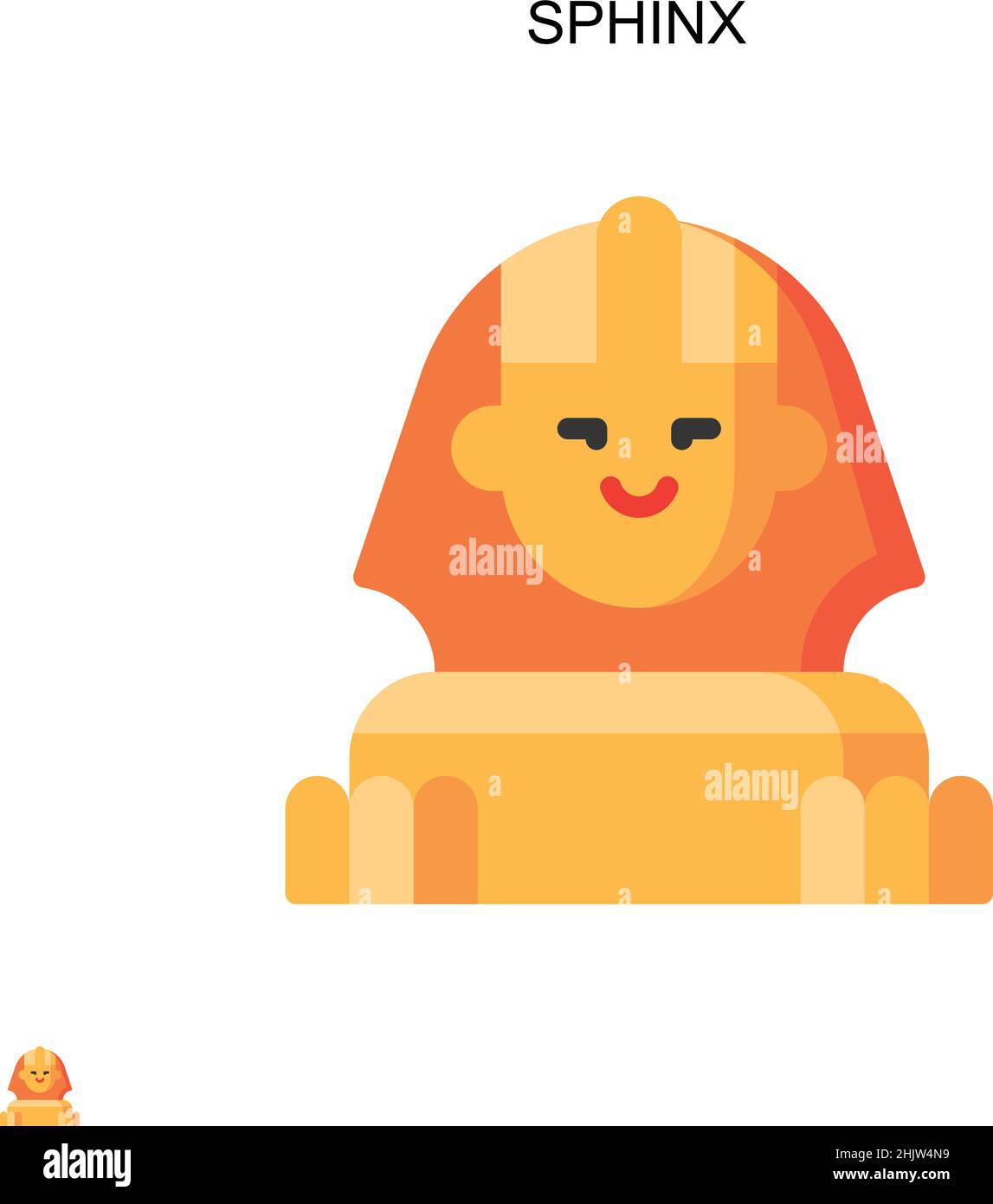 Sphinx Simple vector icon. Illustration symbol design template for web ...