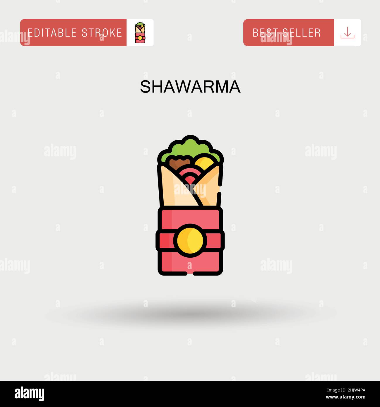 Tasty shawarma Stock Vector Images - Alamy