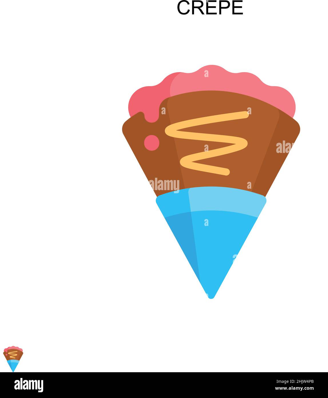 Crepe Simple vector icon. Illustration symbol design template for web ...