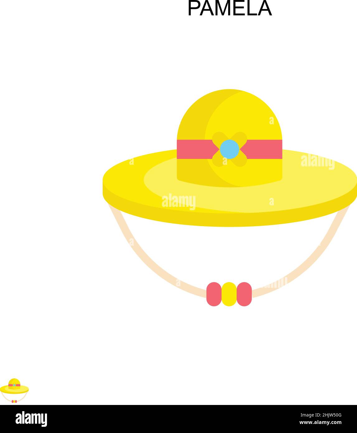 Pamela Simple vector icon. Illustration symbol design template for web ...