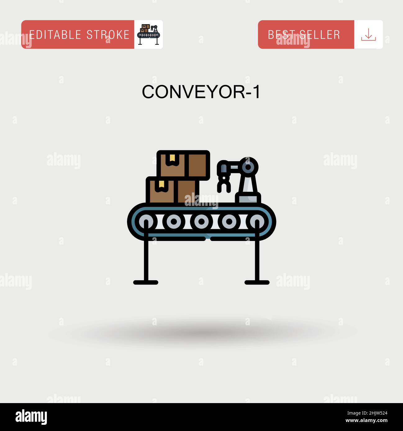 Food factory conveyor belt Stock Vector Images - Alamy